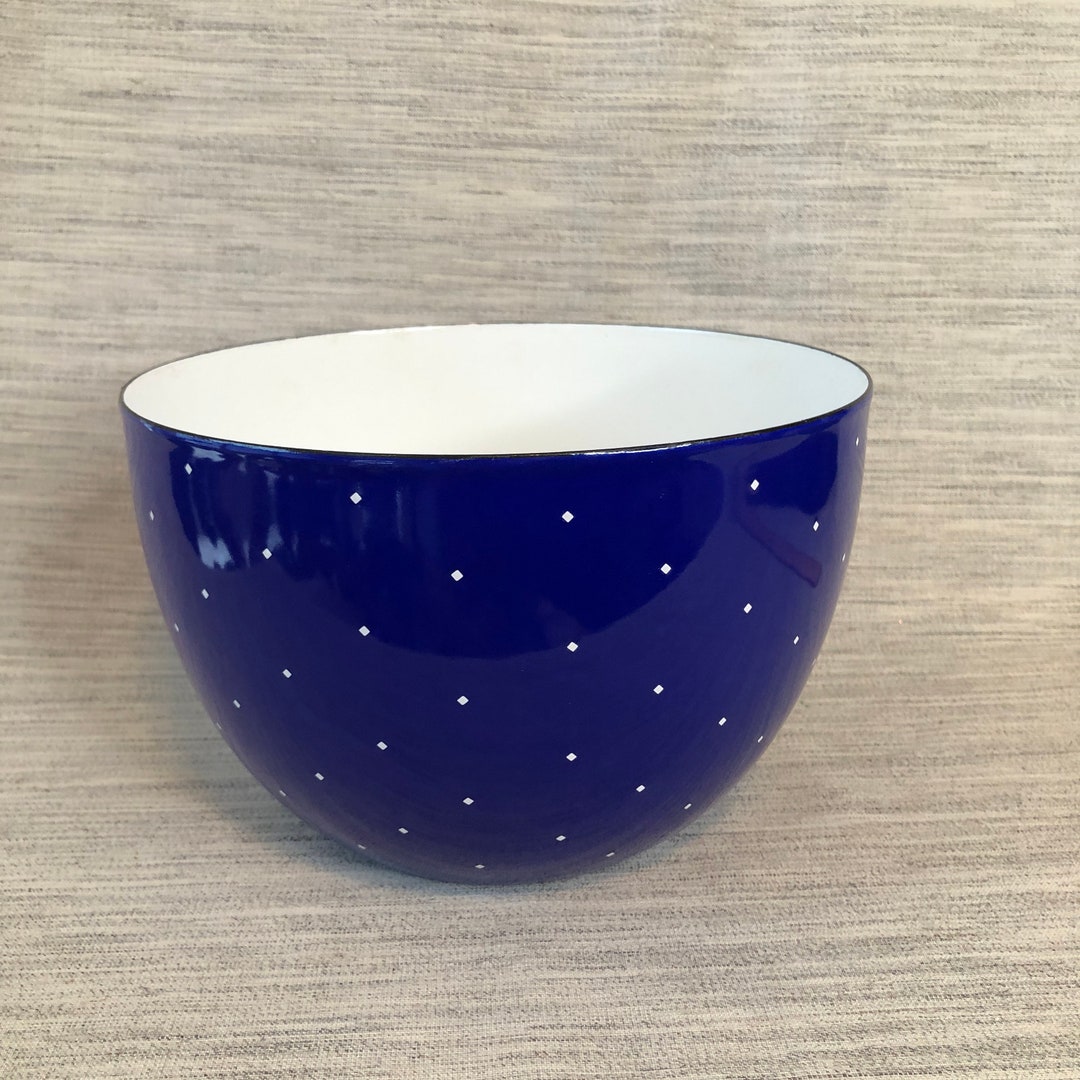 Vintage Ampleur Ejiry Japan Blue With White Diamonds Bowl - Etsy