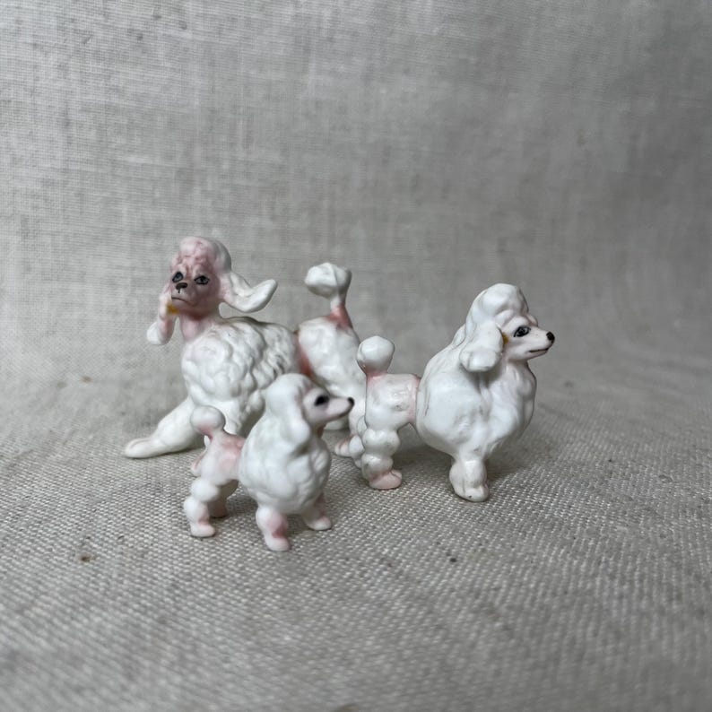Three Poodle Miniatures - Etsy