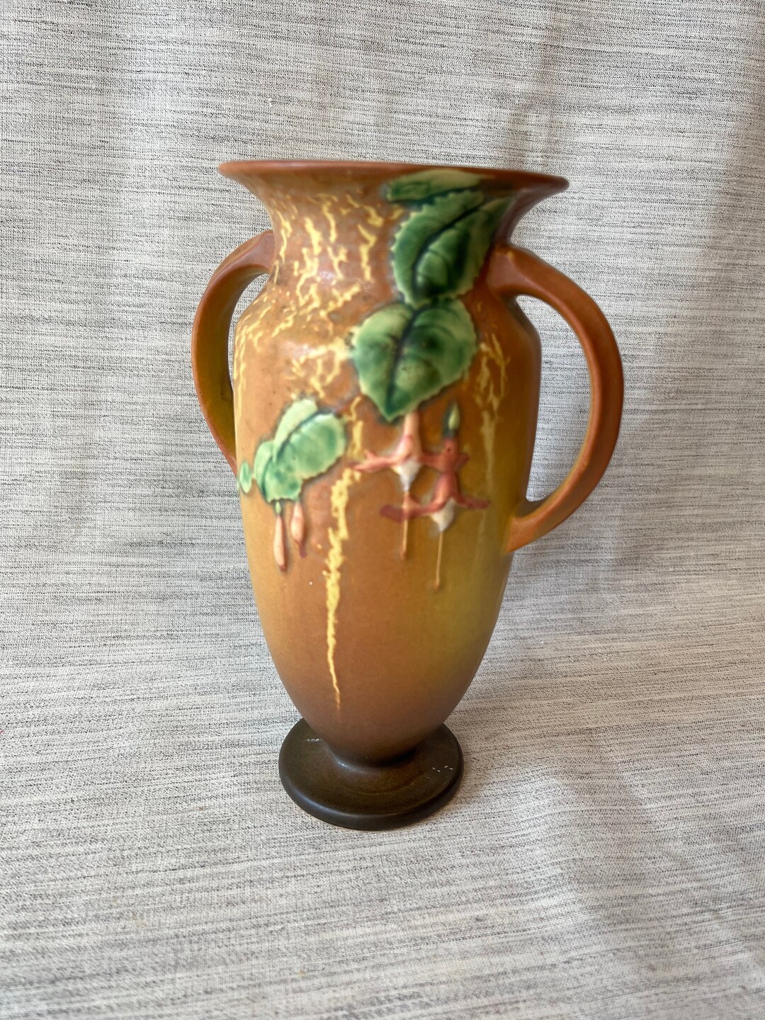 Roseville Fuchsia Urn in Brown - Etsy