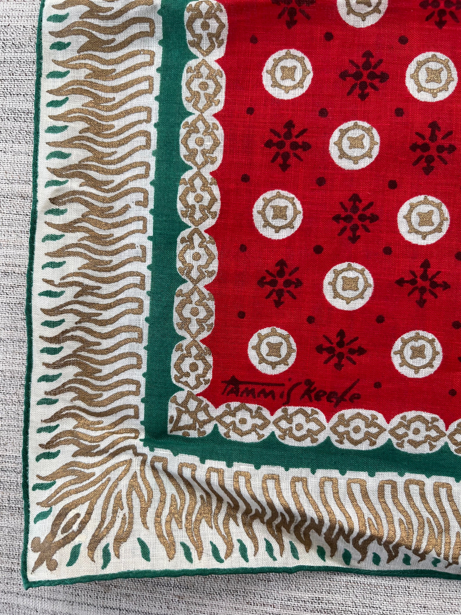 Vintage Tammis Keefe Christmas Hanky - Etsy