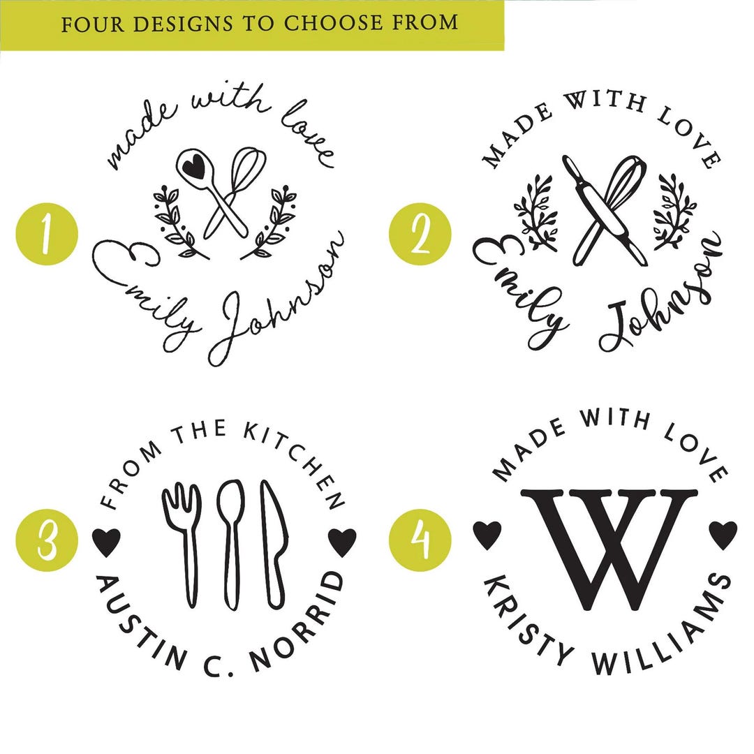 Custom Bakery Embosser or Stamp With Choice of Design: Made With Love ...