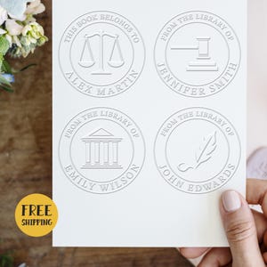 LAWYER CUSTOM EMBOSSER or Stamp - Personalized Gift for Attorneys, Law ...