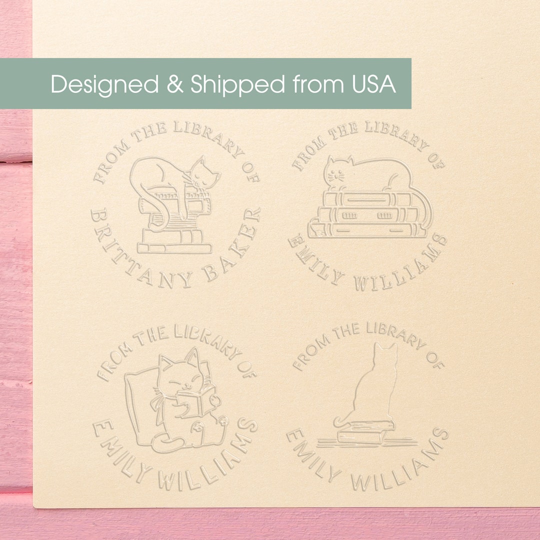 Custom CAT Book Embosser Custom CAT Embosser Monogram - Etsy