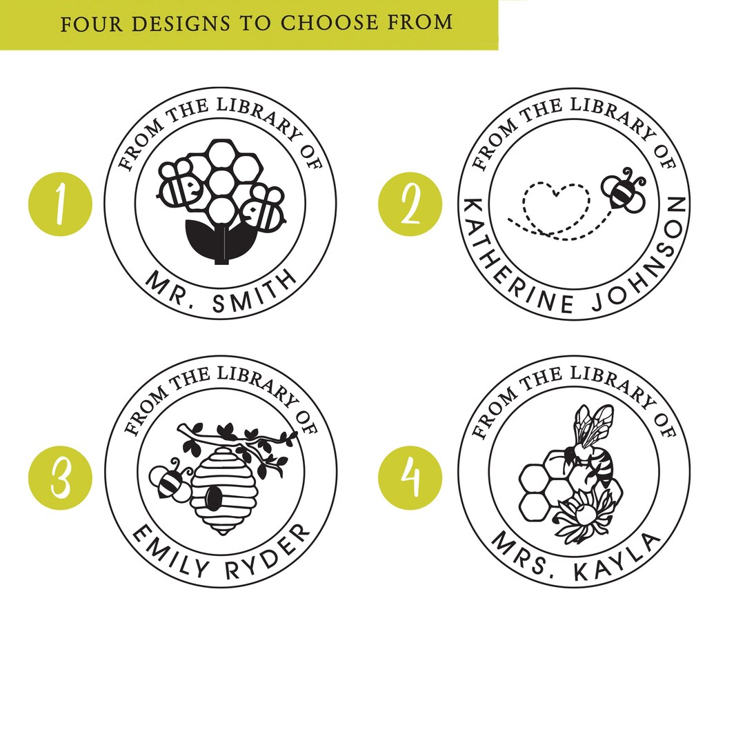 Custom BEE BOOK EMBOSSER / Bee Monogram Embosser / Bee Kind Teacher ...