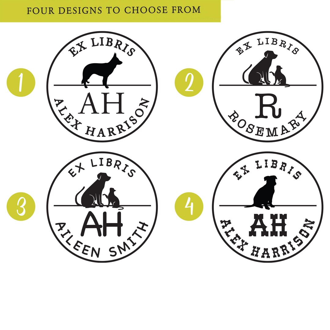 Custom DOG LIBRARY EMBOSSER - Ex Libris Embosser, Dog Book Embosser ...