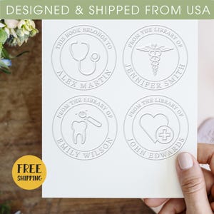 DOCTOR CUSTOM EMBOSSER or Stamp - Personalized Gift for Doctor, Dentist ...