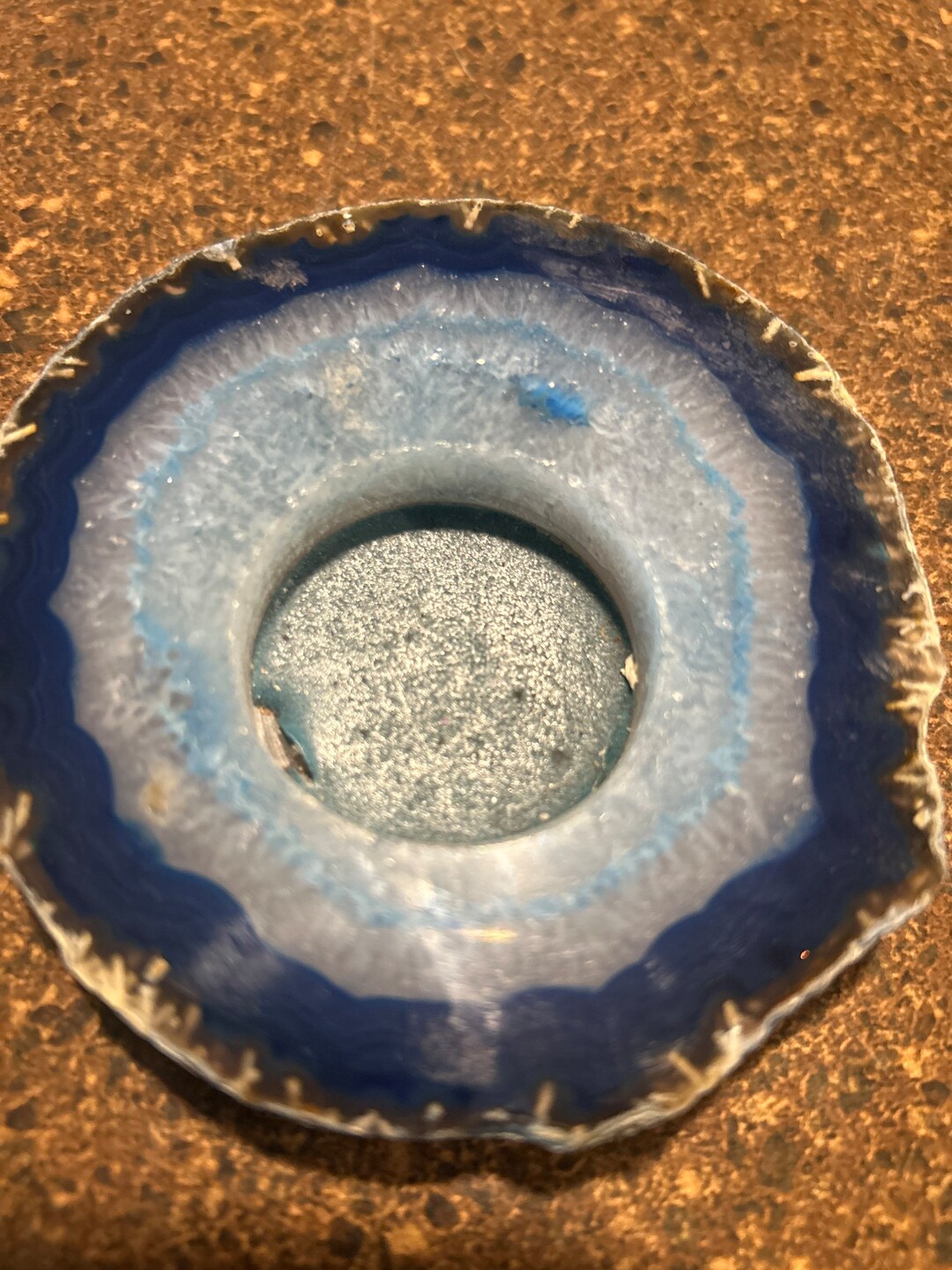 Huge Shop Sale Agate Slice Candle Holder Blue Agate Slice - Etsy