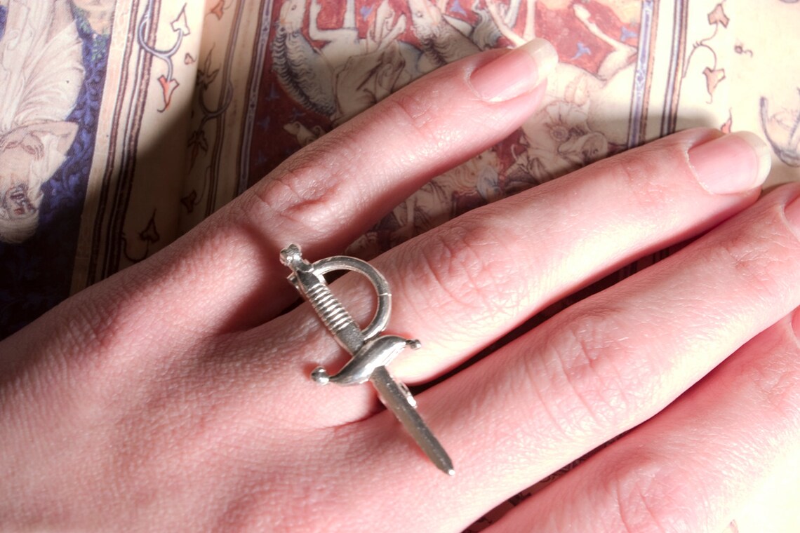 Medieval Sword Cocktail Ring in Sterling Silver - Etsy