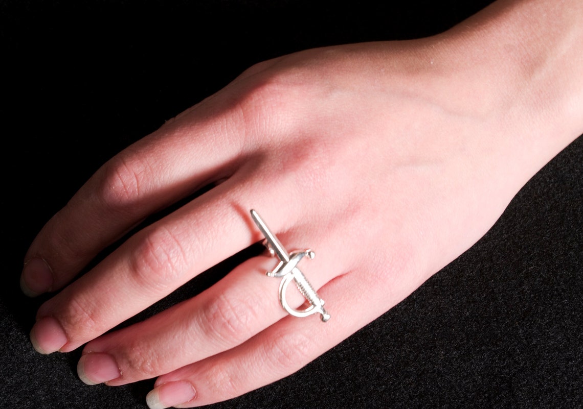 Medieval Sword Cocktail Ring in Sterling Silver - Etsy