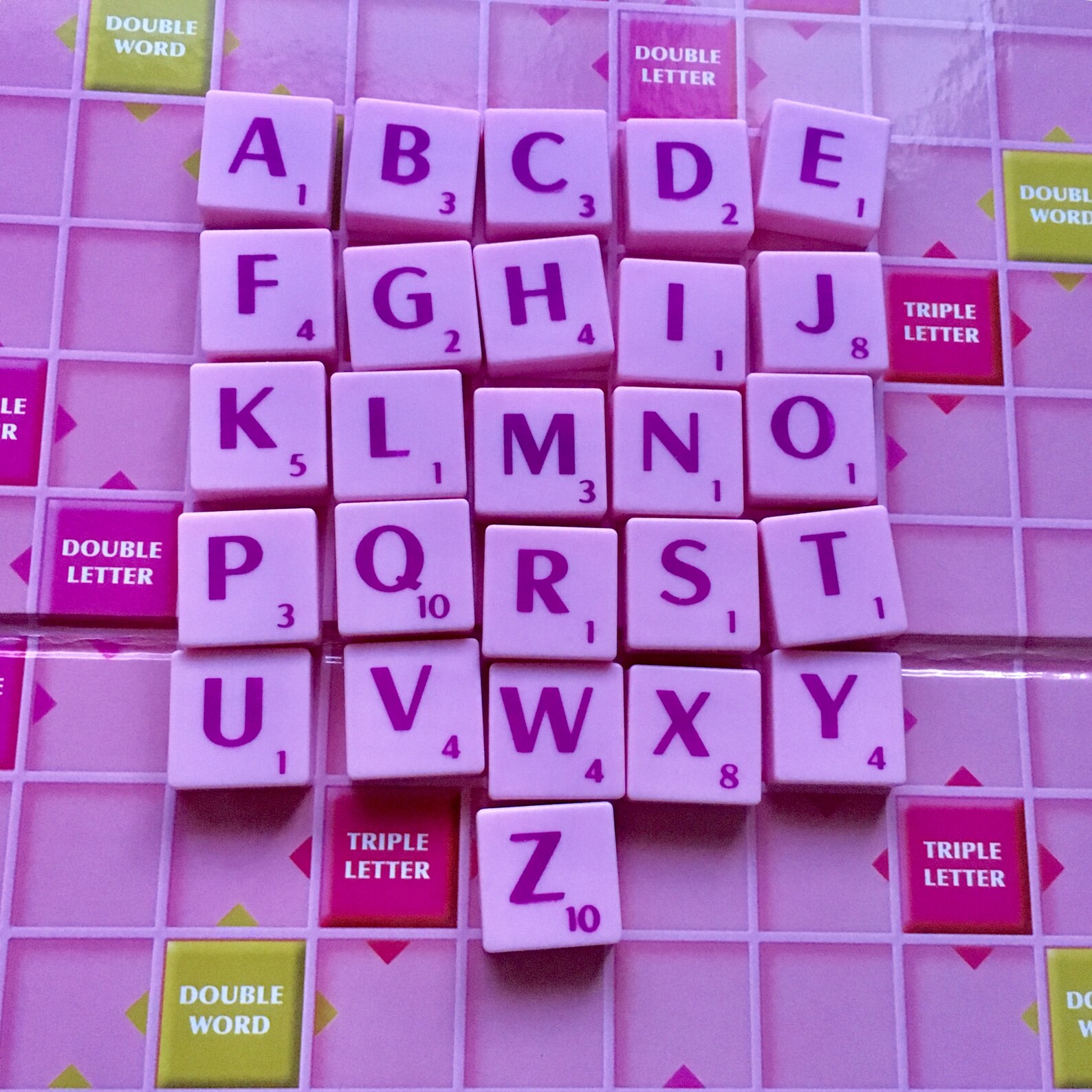 Pink Scrabble Tile CHARITY Necklace / Keyring | Etsy