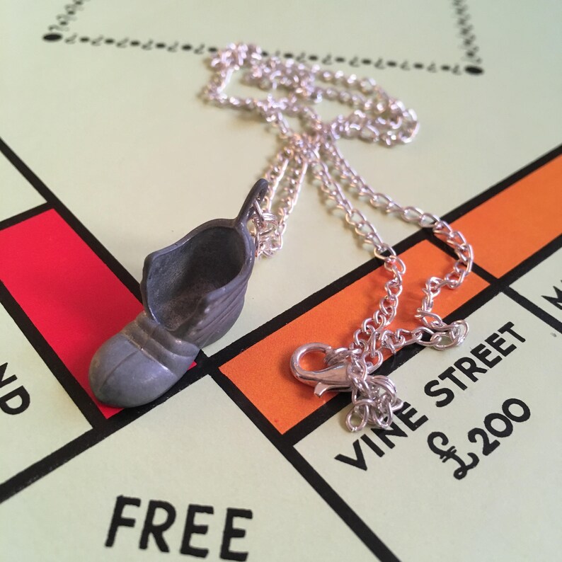 Old Boot Vintage Monopoly Piece Keyring / Necklace large | Etsy