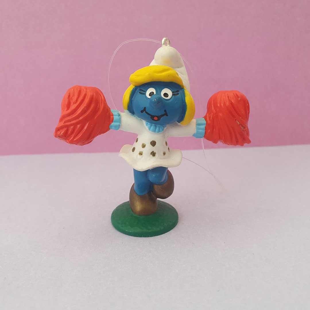 Smurfette Cheerleader Happy Meal Keychain or Hanging Decoration - Etsy
