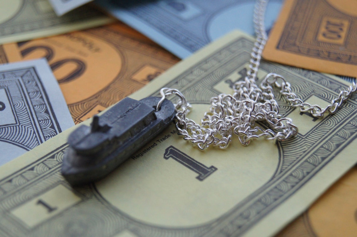 Vintage Boat Monopoly Piece Necklace 50s/60s | Etsy