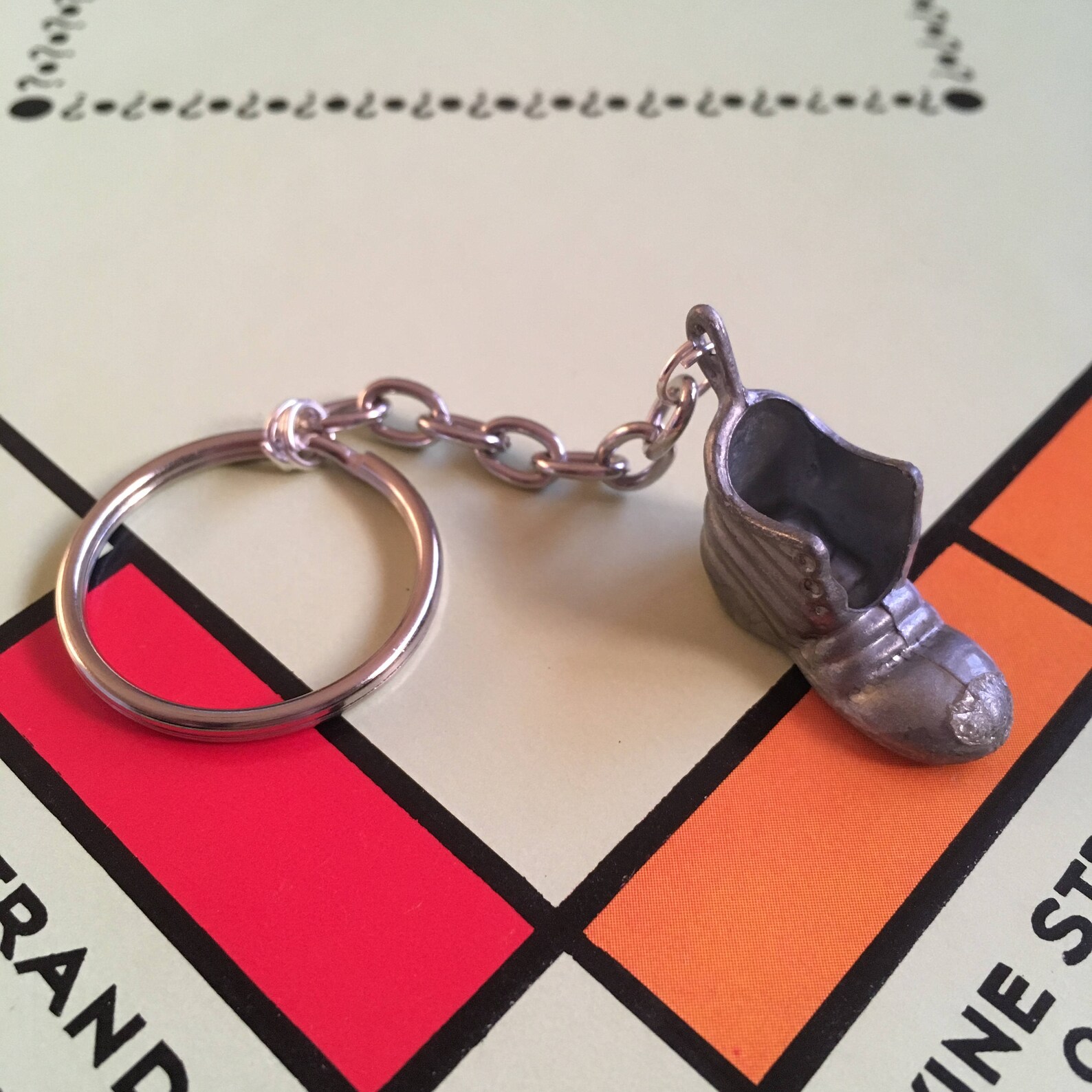 Old Boot Vintage Monopoly Piece Keyring / Necklace large - Etsy