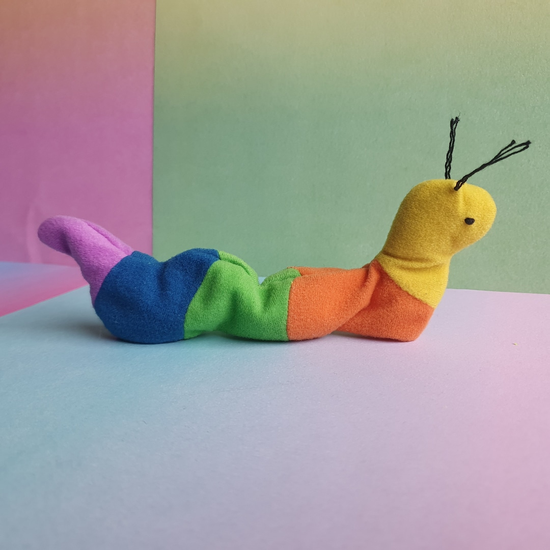 Inch the Rainbow Worm Ty Beanie Baby - Mcdonalds Toy 1993 - Etsy