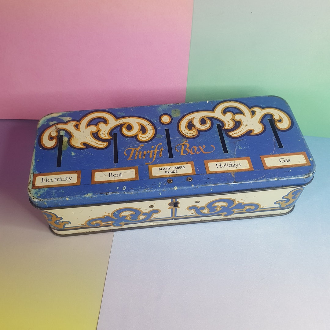Chad Valley Vintage Thrift Box Coin Tin 5 Slots - Etsy