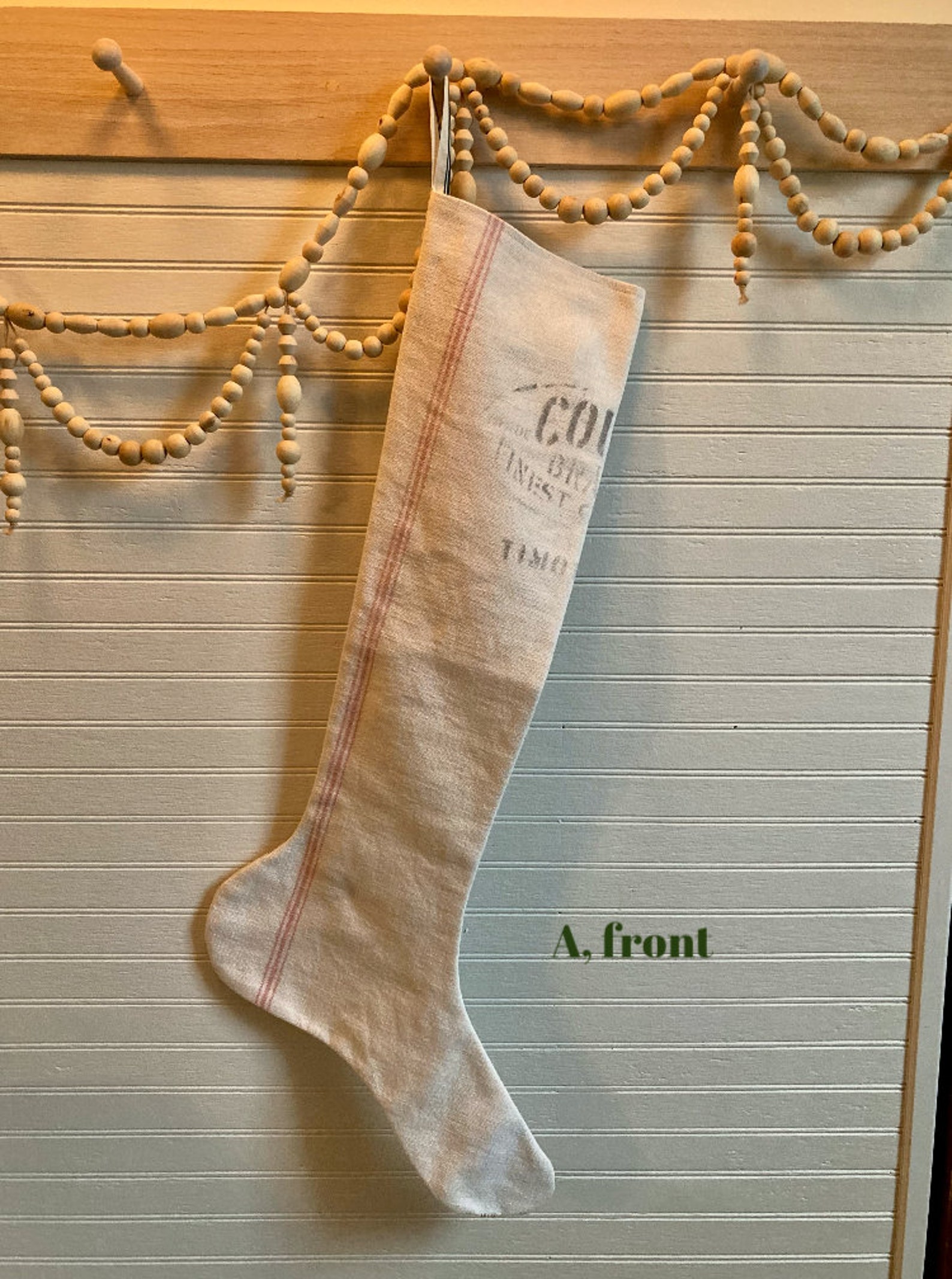 Large Antique Vintage Grainsack Handmade Primitive Christmas - Etsy