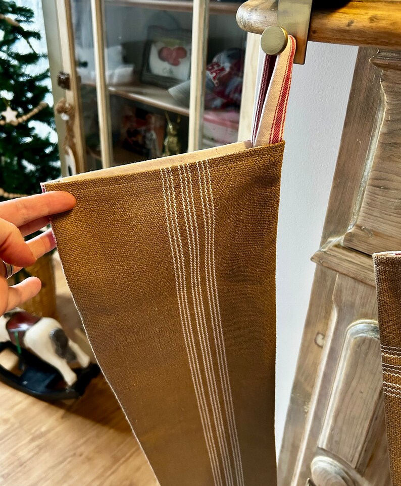 Pair of Large Antique Vintage Style Grainsack Handmade Primitive ...