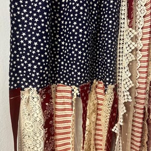 American Rag Flag Made With New and Vintage Hand-stitched Edging - Etsy