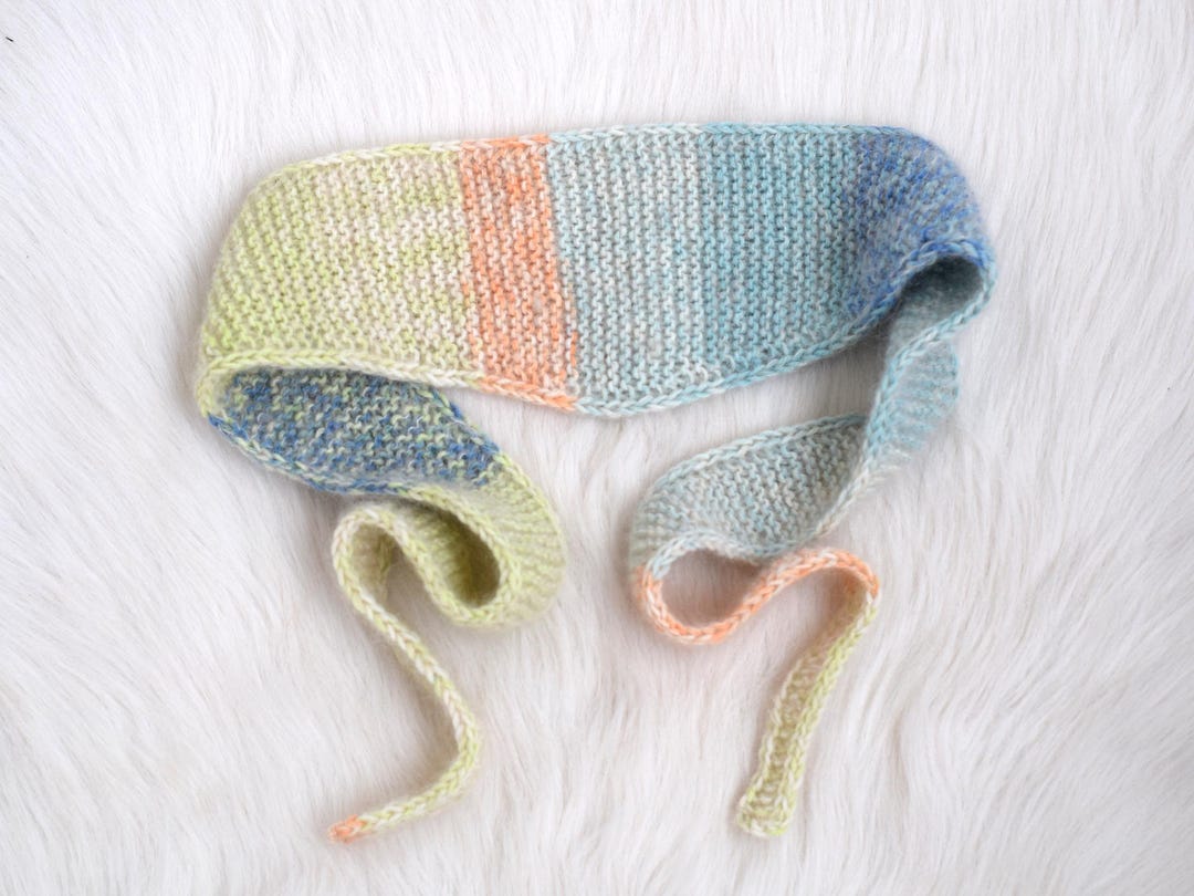 Wedge Scarf in Pastel Colored Soft Alpaca-silk-mohair Blend, Hand ...