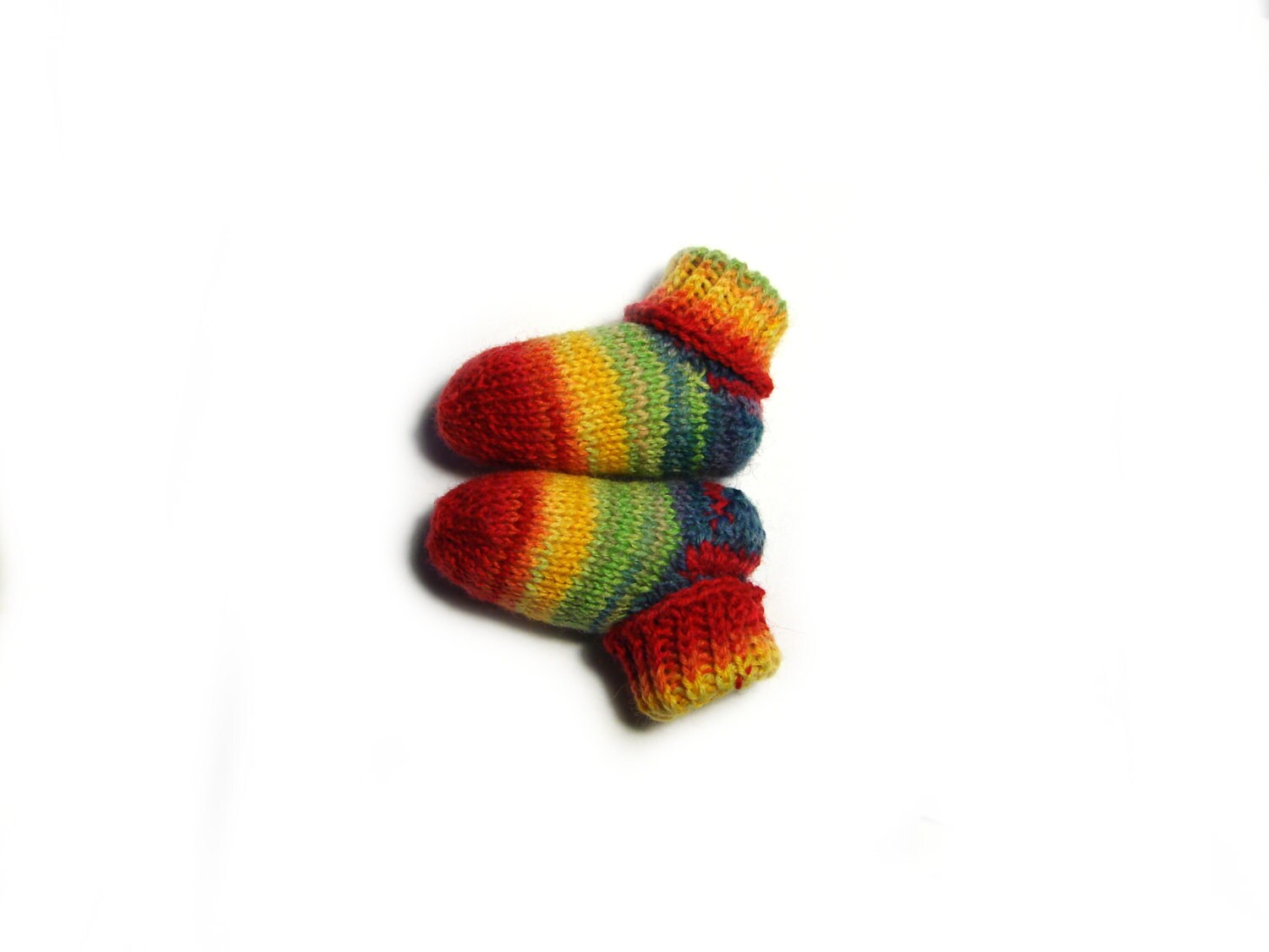 Rainbow baby socks rainbow striped newborn socks stay-on | Etsy