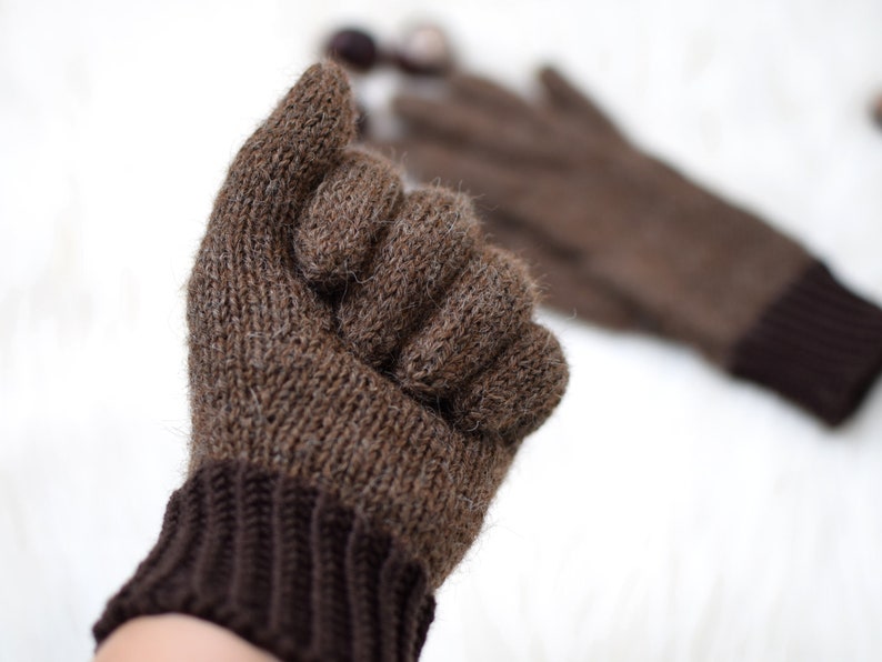 Alpaca Gloves With Merino Wool Cuffs Hand Knit Children's | Etsy