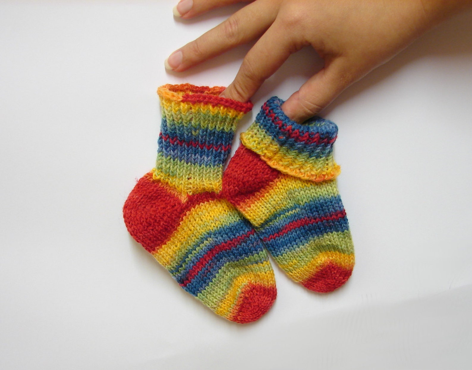 Rainbow Baby Socks Rainbow Striped Newborn Socks Stay-on - Etsy