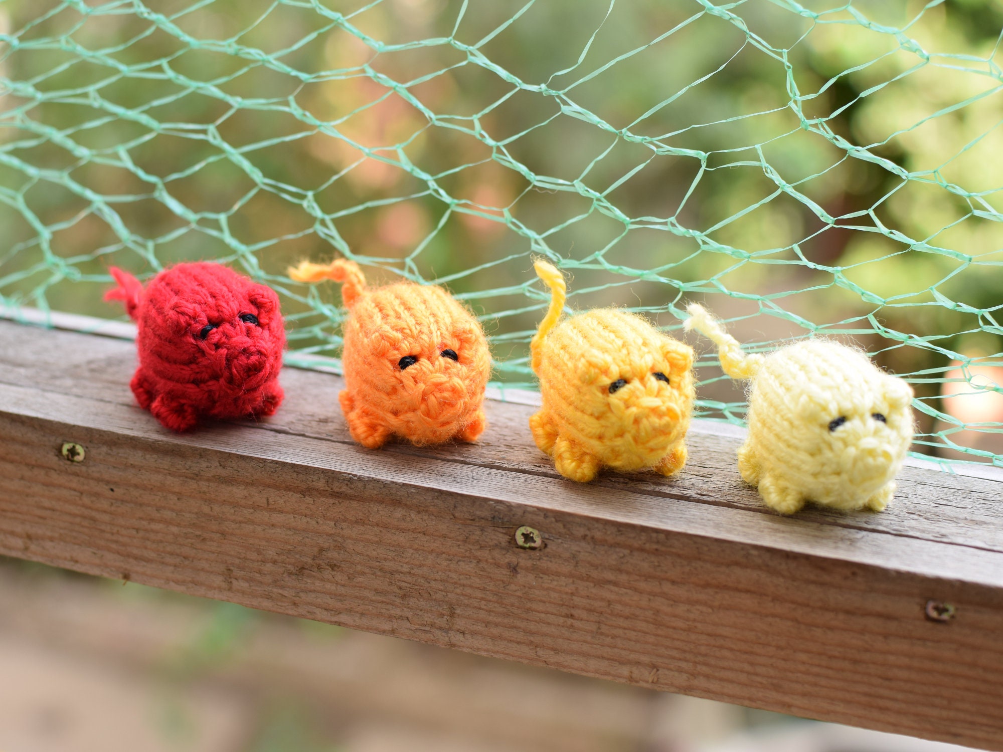 Red knitted toys orange or yellow pig baby toys stuffed toy | Etsy