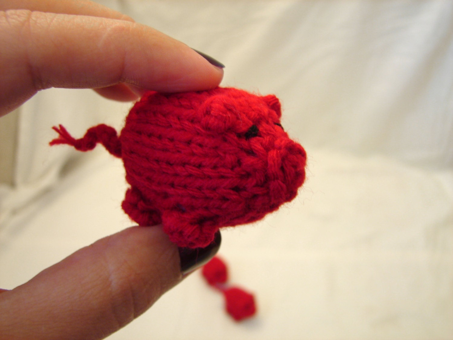 Red Knitted Toys Orange or Yellow Pig Baby Toys Stuffed Toy - Etsy