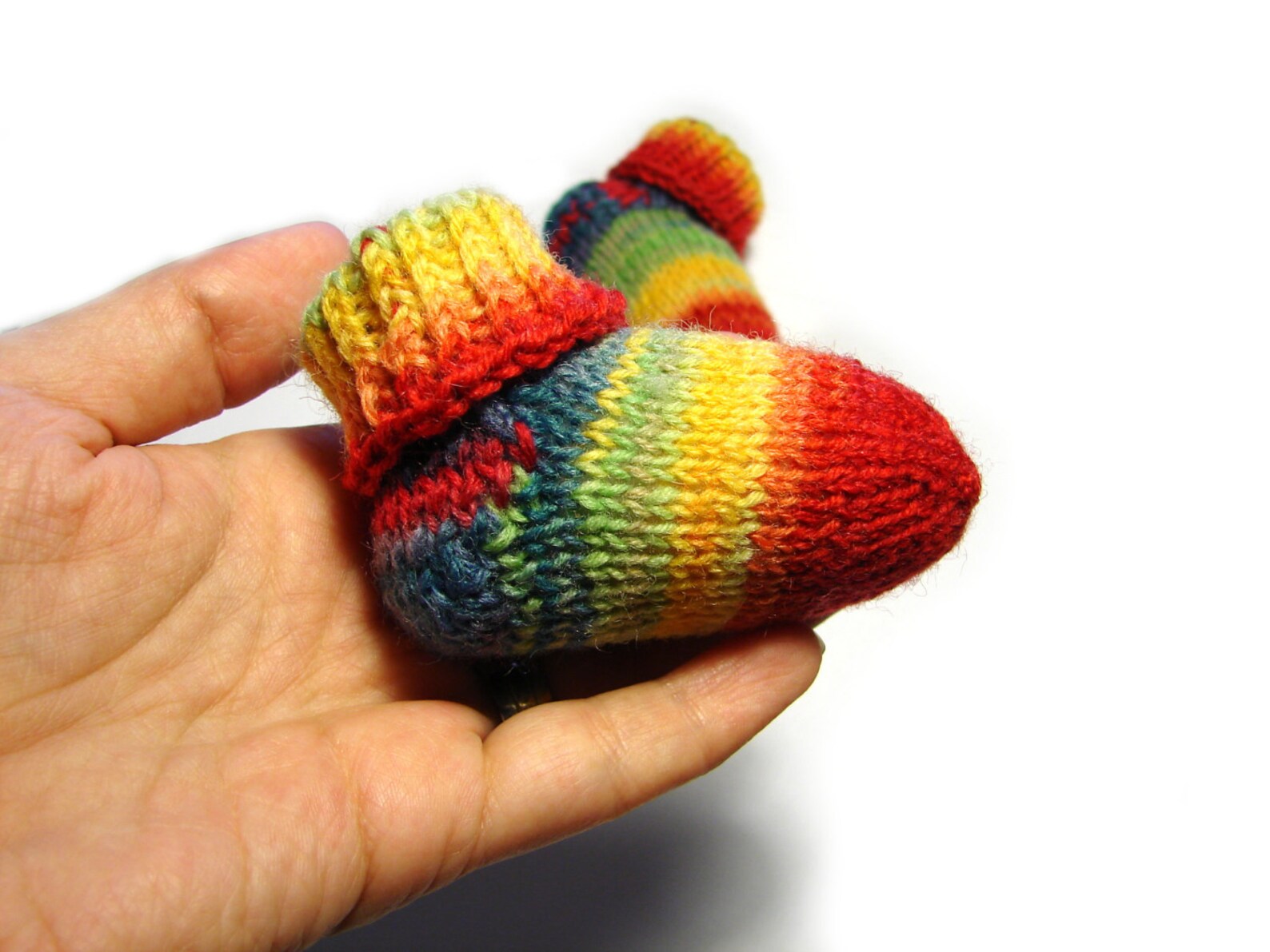 Rainbow Baby Socks Rainbow Striped Newborn Socks Stay-on - Etsy