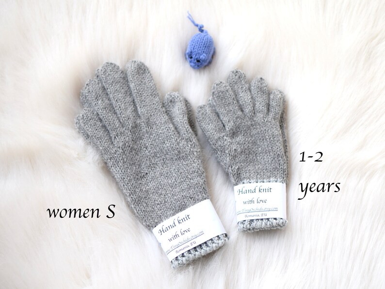 Alpaca Gloves With Merino Wool Cuffs Hand Knit Children's - Etsy
