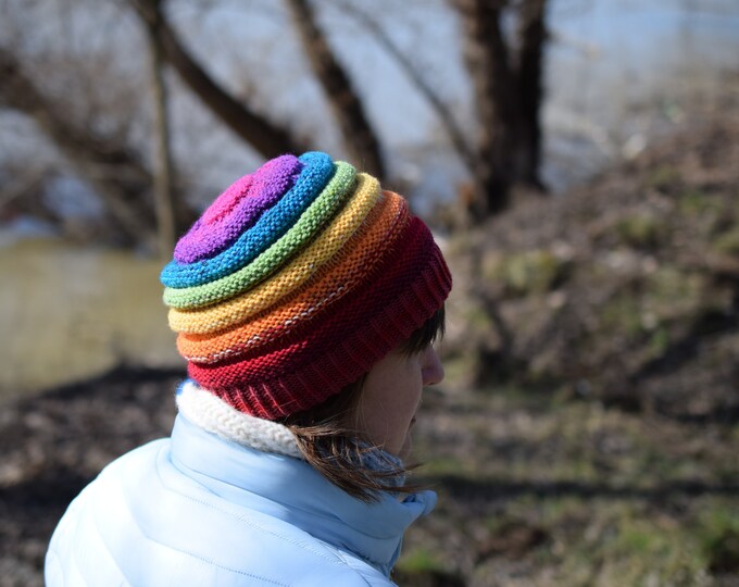 Grey Slouch Hat With Pigtails , Women Platt Hat Beanie Slouch Crochet ...