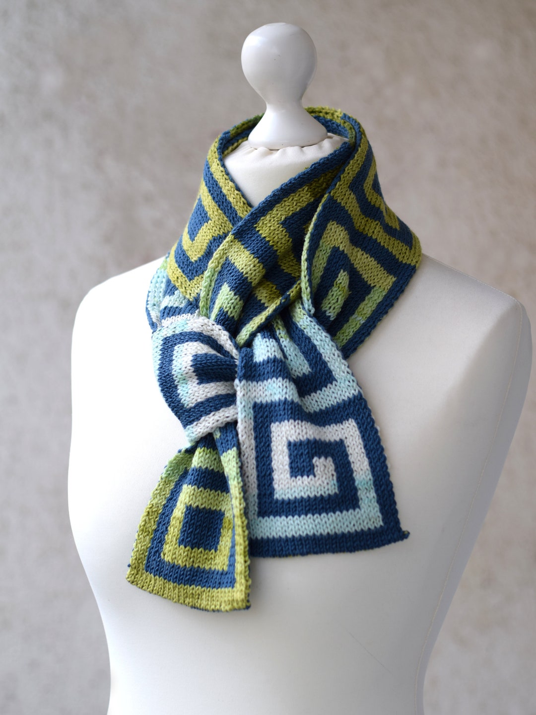 Double Knit Winter Wool Scarf in Dark Teal and Green Blue - Etsy