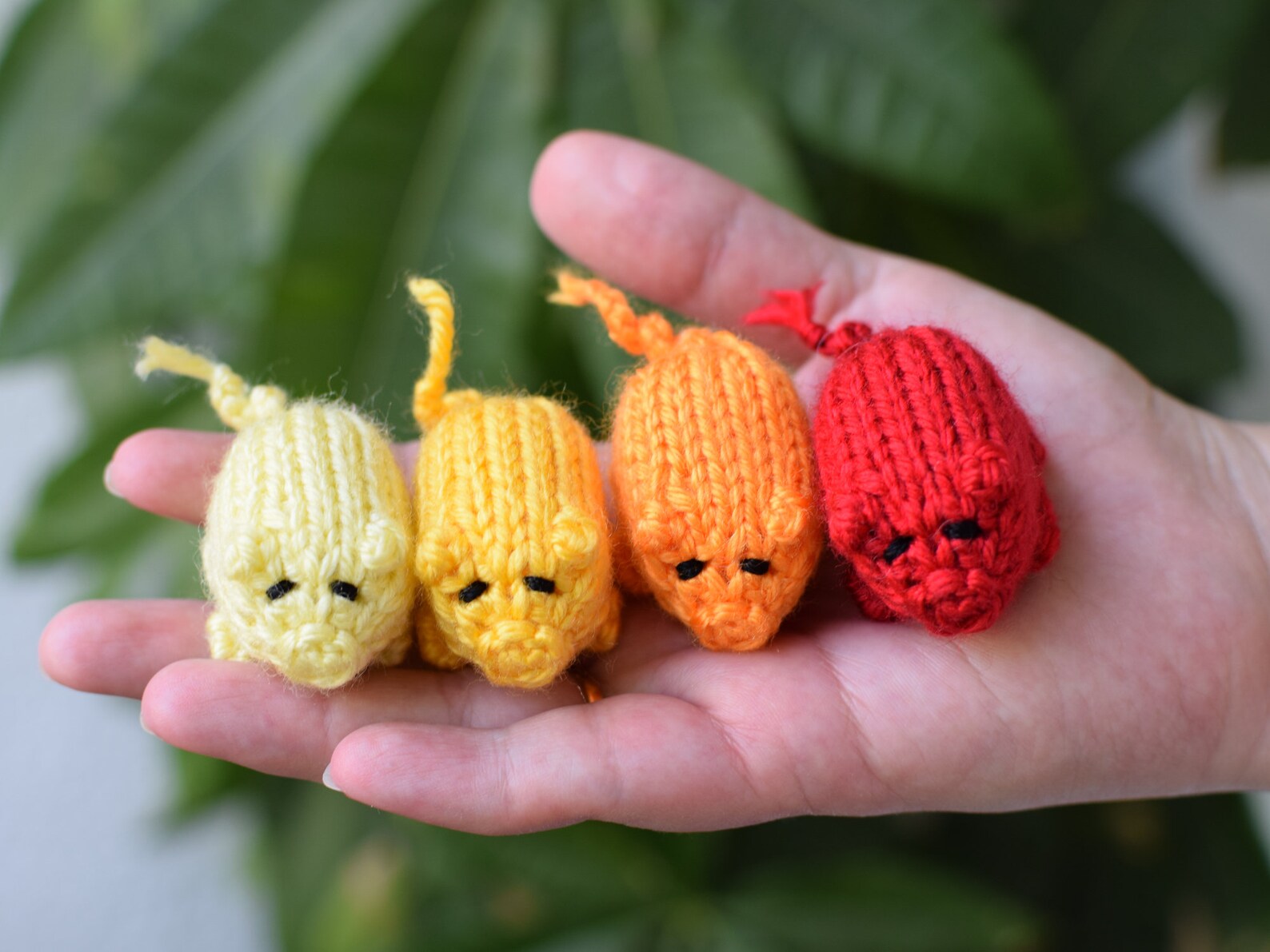 Red Knitted Toys Orange or Yellow Pig Baby Toys Stuffed Toy - Etsy