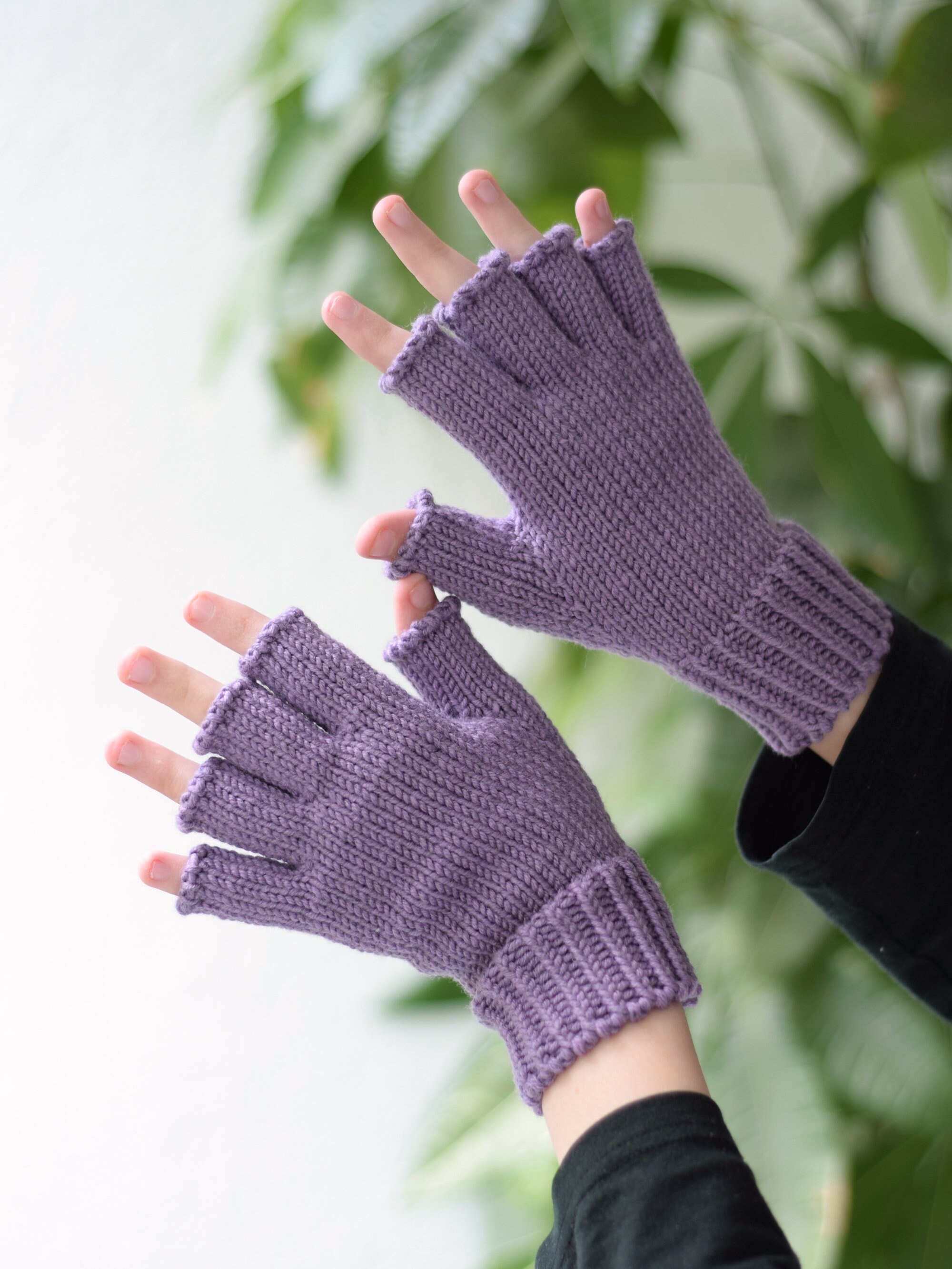 Soft merino wool gloves with half-fingers children or adult | Etsy