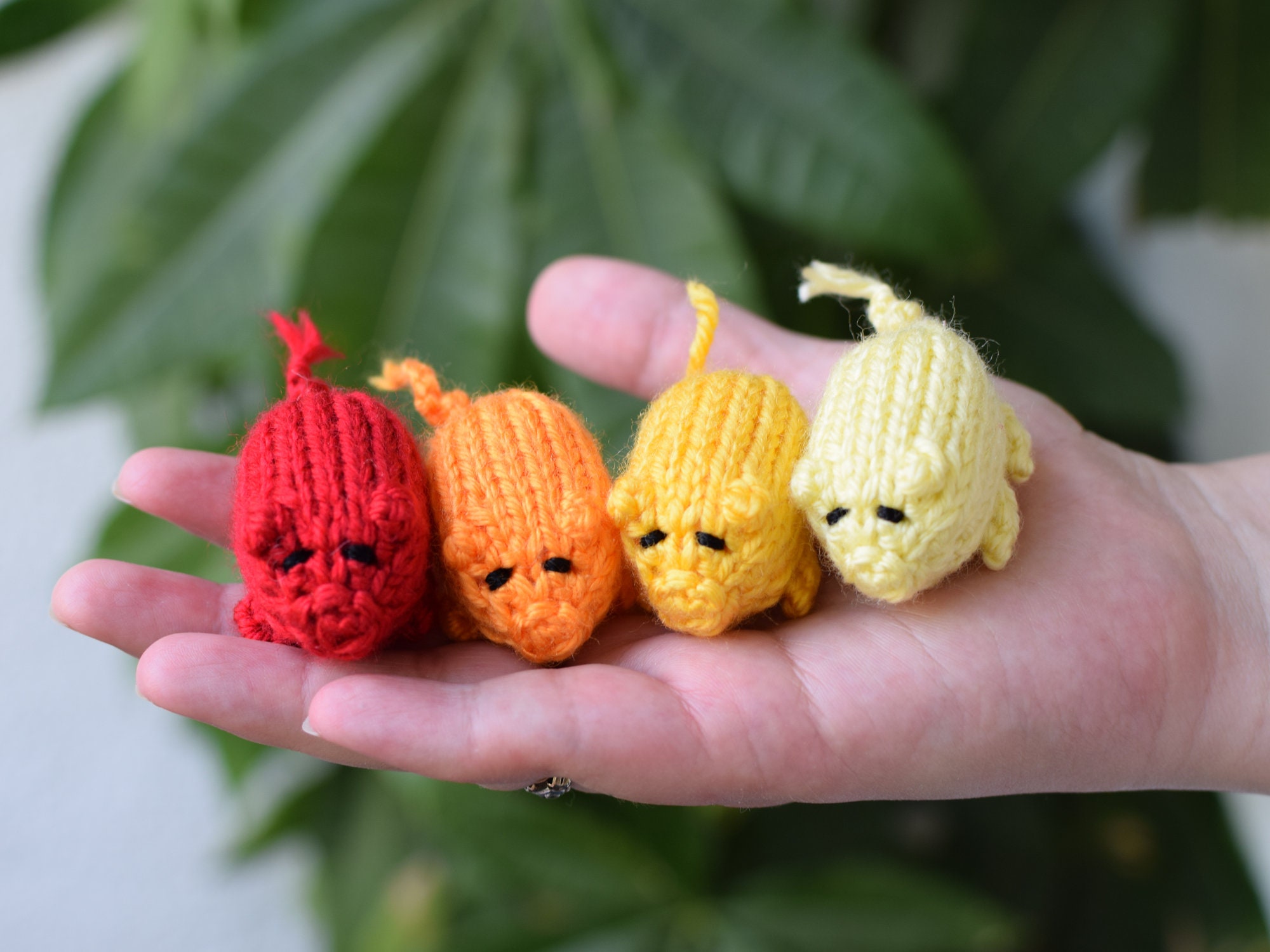 Red knitted toys orange or yellow pig baby toys stuffed toy | Etsy