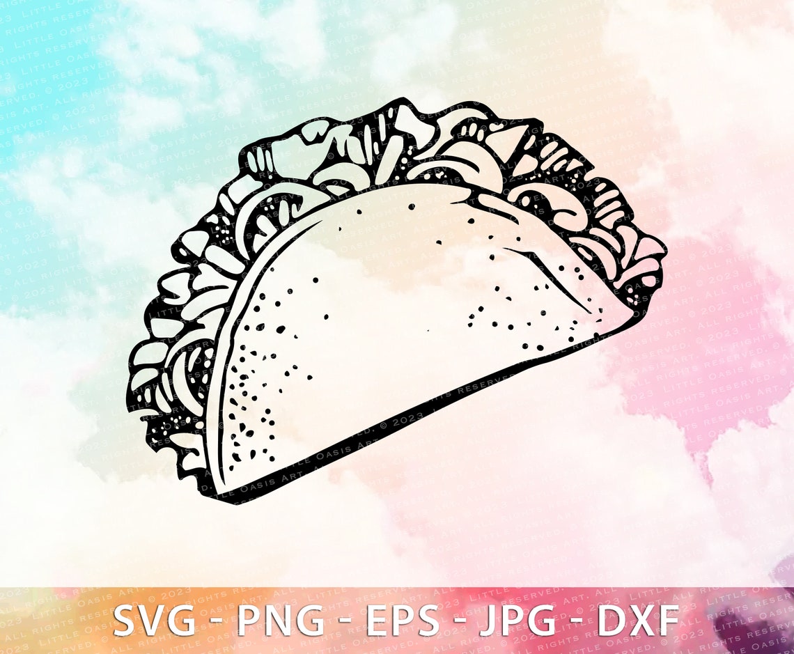 Taco Svg Taco Silhouette Svg Taco Tuesday Svg Feed Me Tacos Svg Taco ...