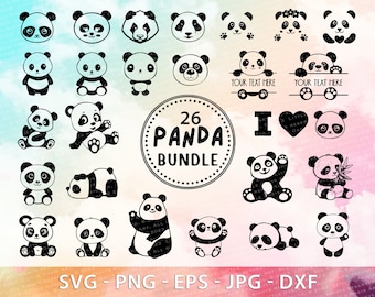 Panda SVG, Panda Bundle Svg, Cute Baby Panda Svg, Cuttable Baby Panda ...