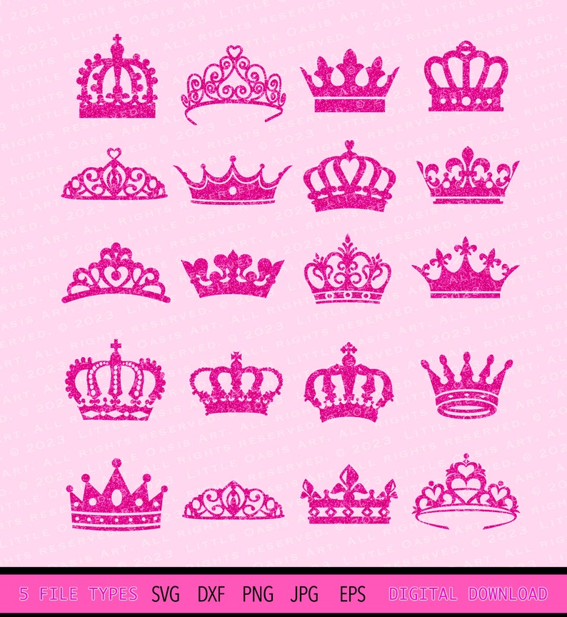 Crown SVG Bundle, Crown Svg, Tiara Svg, Queen Tiara Svg, Princess Tiara ...