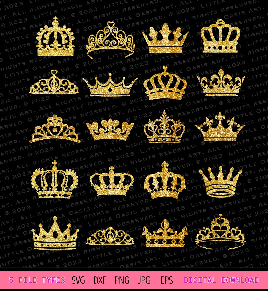 Crown SVG Bundle, Crown Svg, Tiara Svg, Queen Tiara Svg, Princess Tiara ...