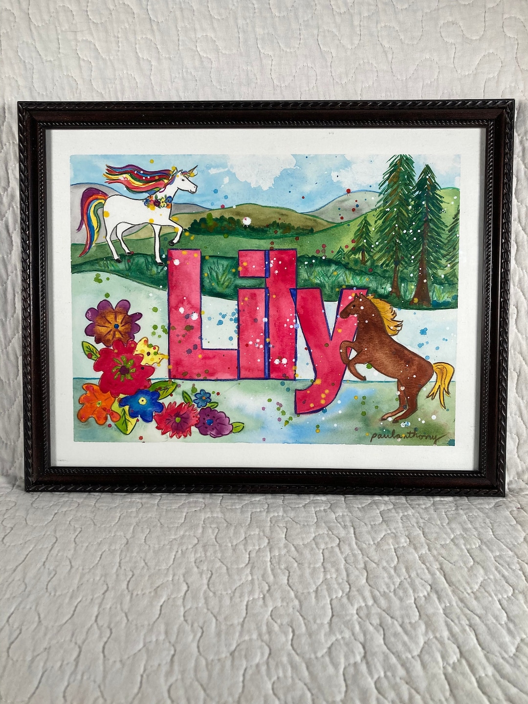 ALL Original Name ART, Unique Watercolor Painting, Great Gift Idea ...