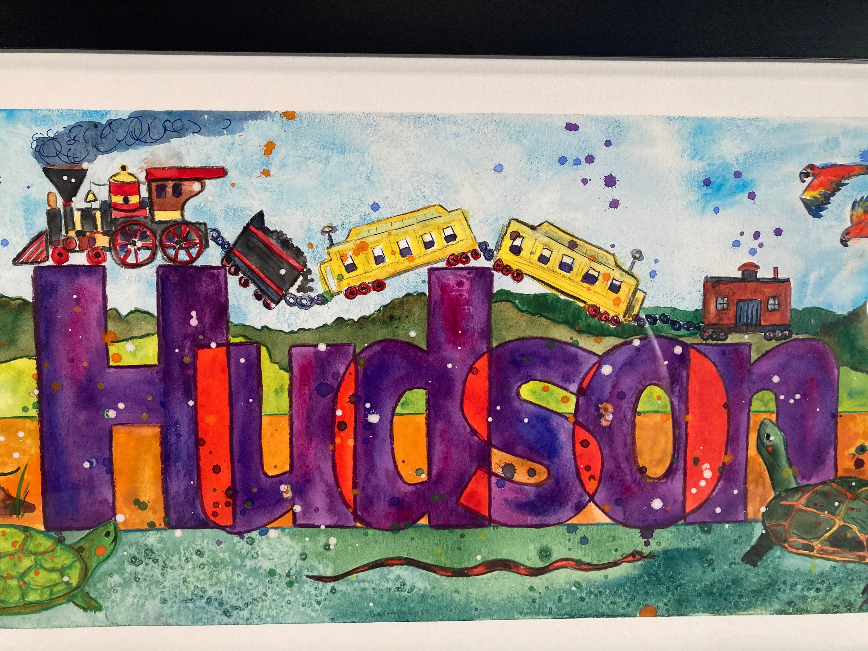 Original Watercolor Painting, Made to Order, Any Name, Any Color, Any ...