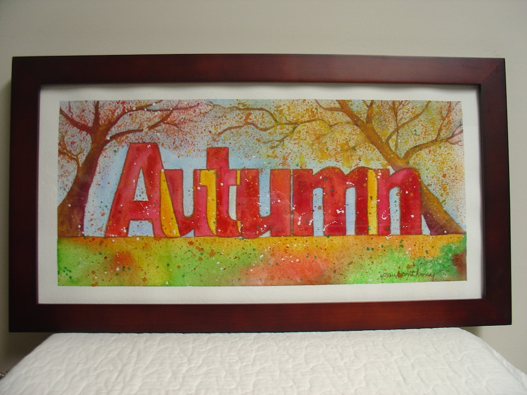 Personalized NAME Painting, All Original Watercolor, Framed, FREE ...