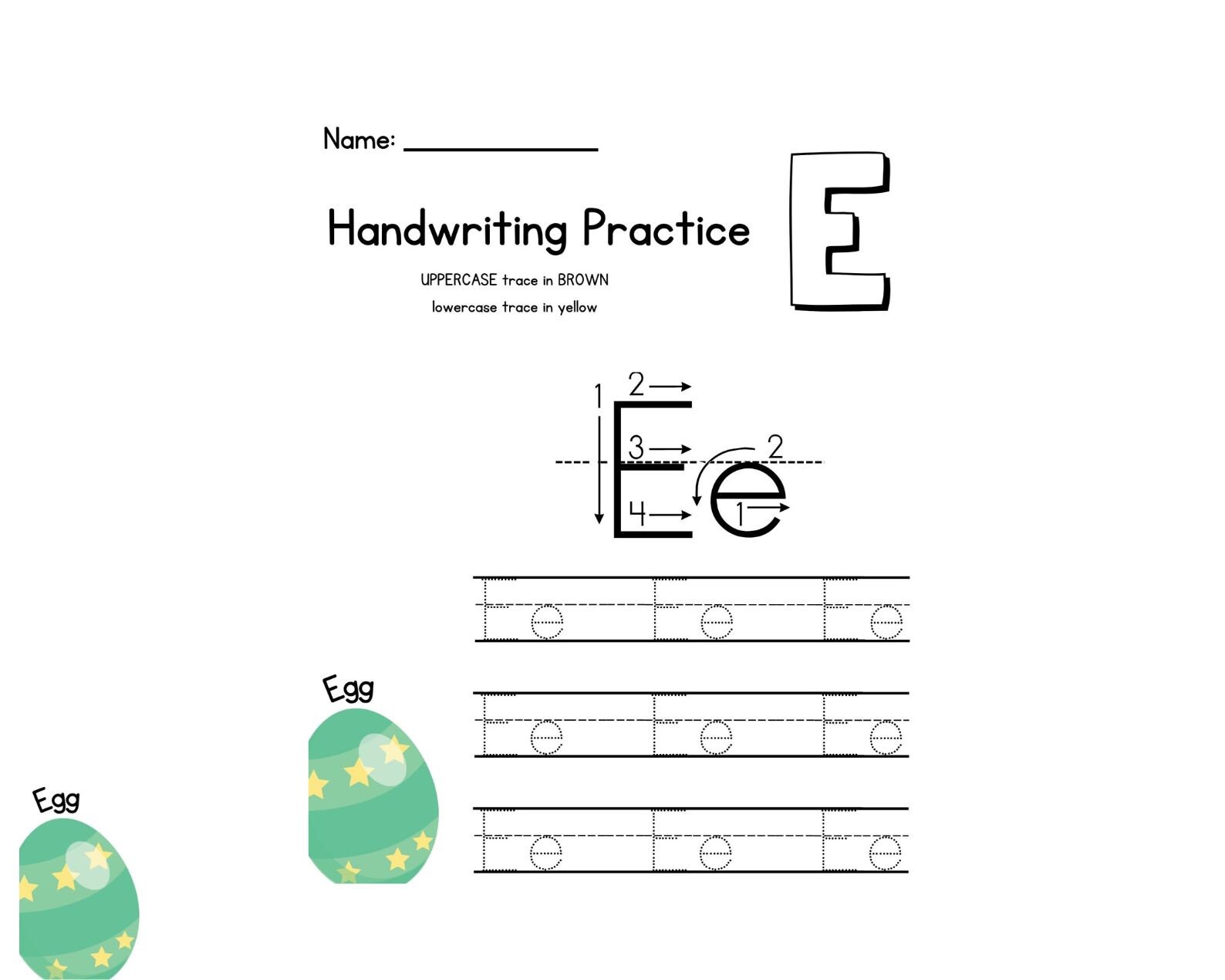 Letter E Letter of the Week Worksheets Alphabet Busy Book - Etsy
