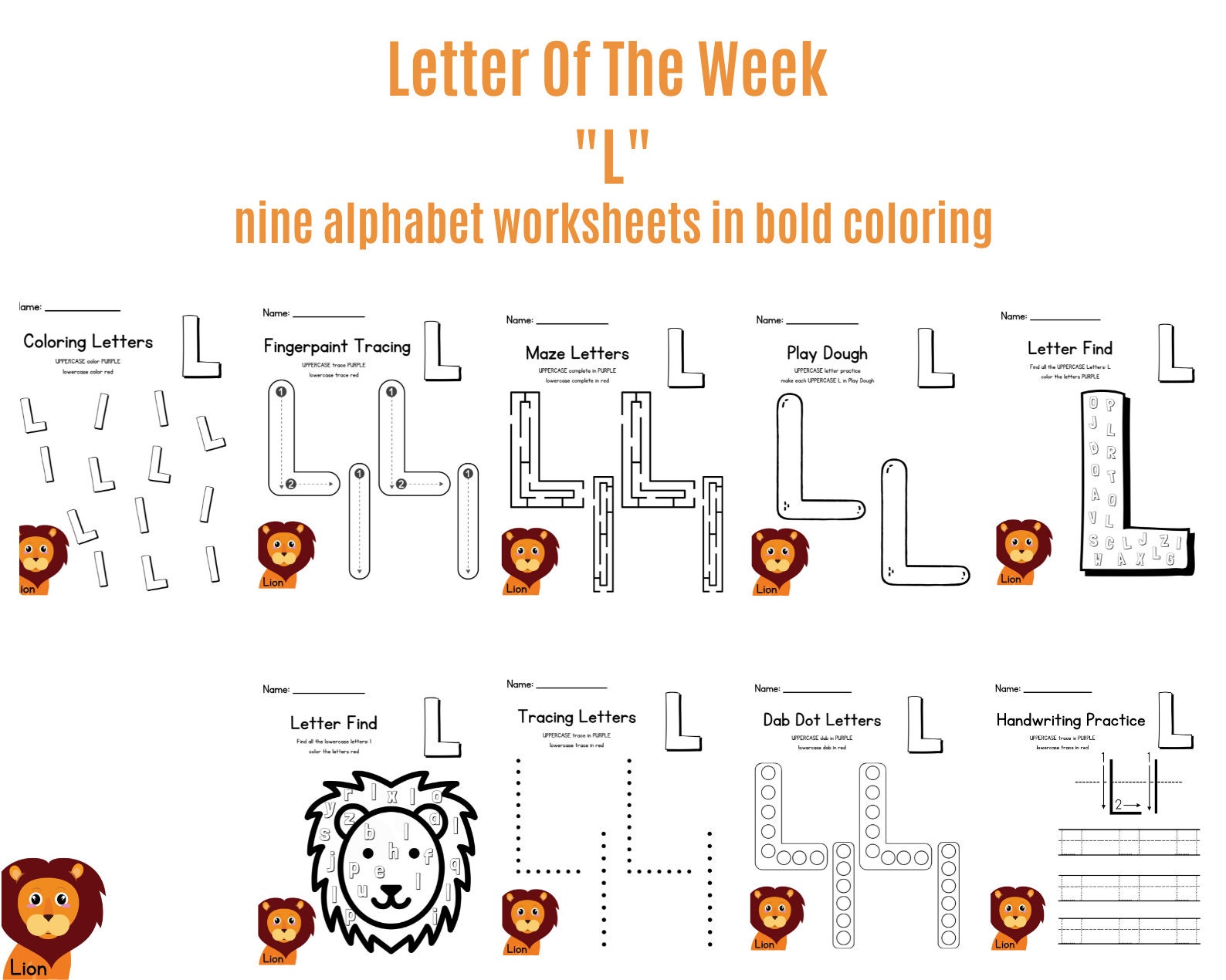 Letter L Preschool Homeschooler Weekly Homeschooling - Etsy