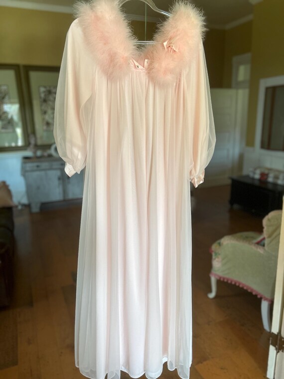 Vintage Lucie Ann Marabou Robe - Gem