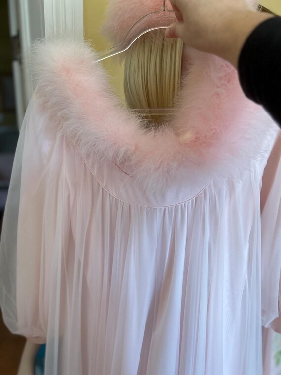 Vintage Lucie Ann Marabou Robe - Gem