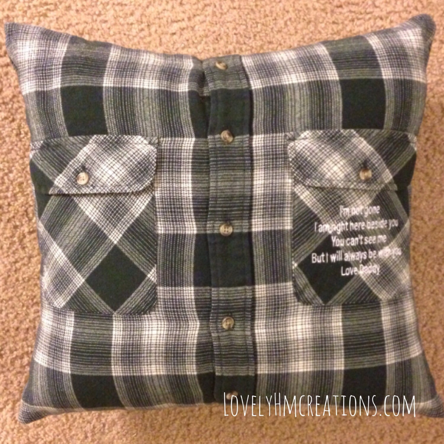 Memory Pillow Insert and Embroidery Message Keepsake Pillow - Etsy