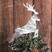 Stag Charm Silver Magical Handcrafted Metal Tree Topper - Etsy