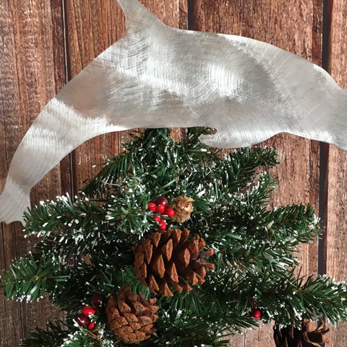 Dolphin Christmas Tree Topper Holiday Decoration Aluminum - Etsy